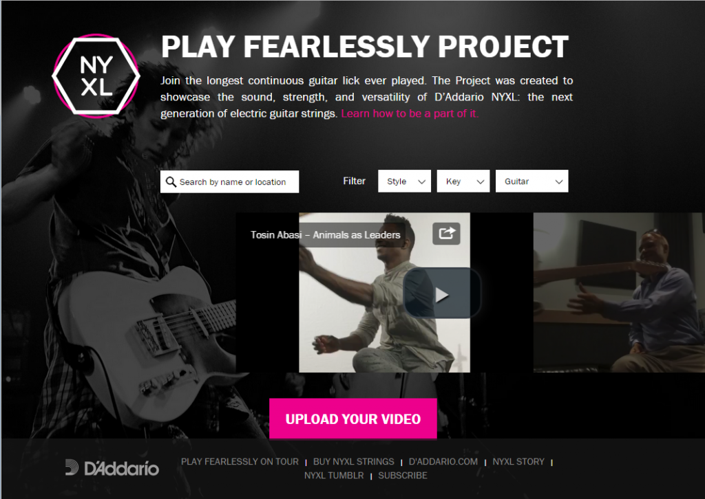 D’Addario Launches Play Fearlessly Project Site