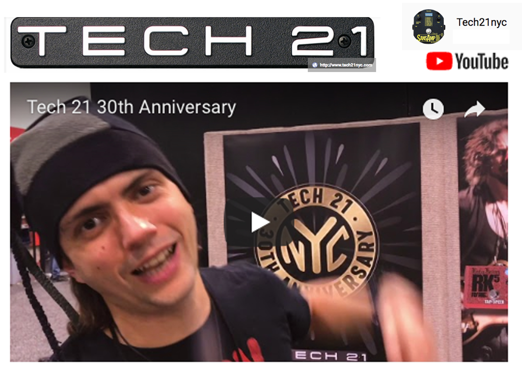 Tech 21 Celebrates 30 Years